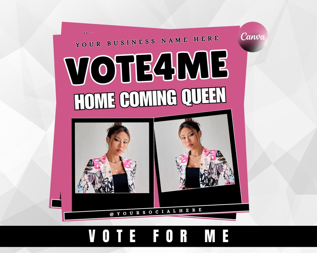 Prom Queen Campaign Flyer Party Flyer | Vote 4 Me Flyer | Teen ...