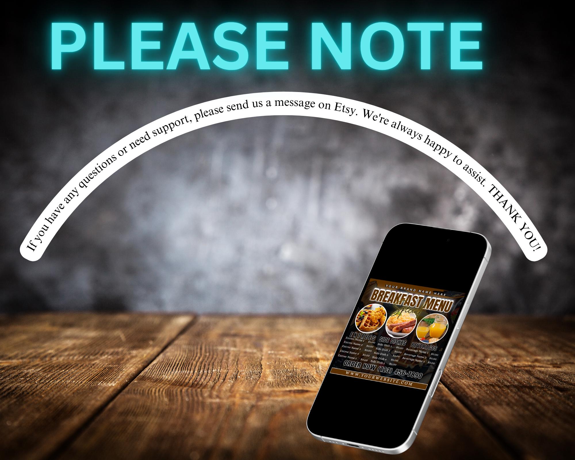 Editable Breakfast Menu Flyer Template: Cafe Brunch Event Promotion ...
