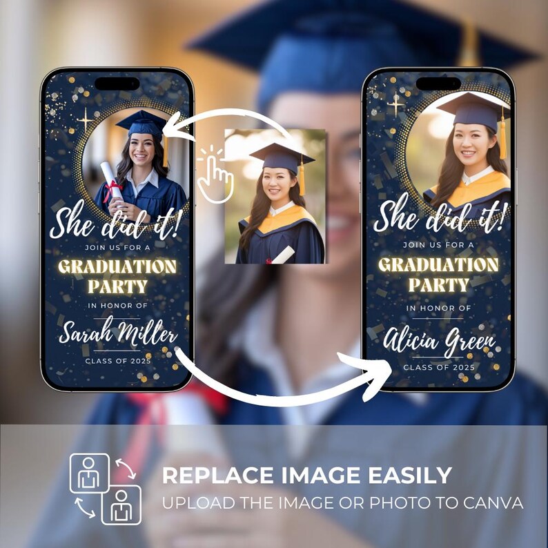 Animated Dental Graduation Invitation: Editable Canva Template (digital Video) - Etsy