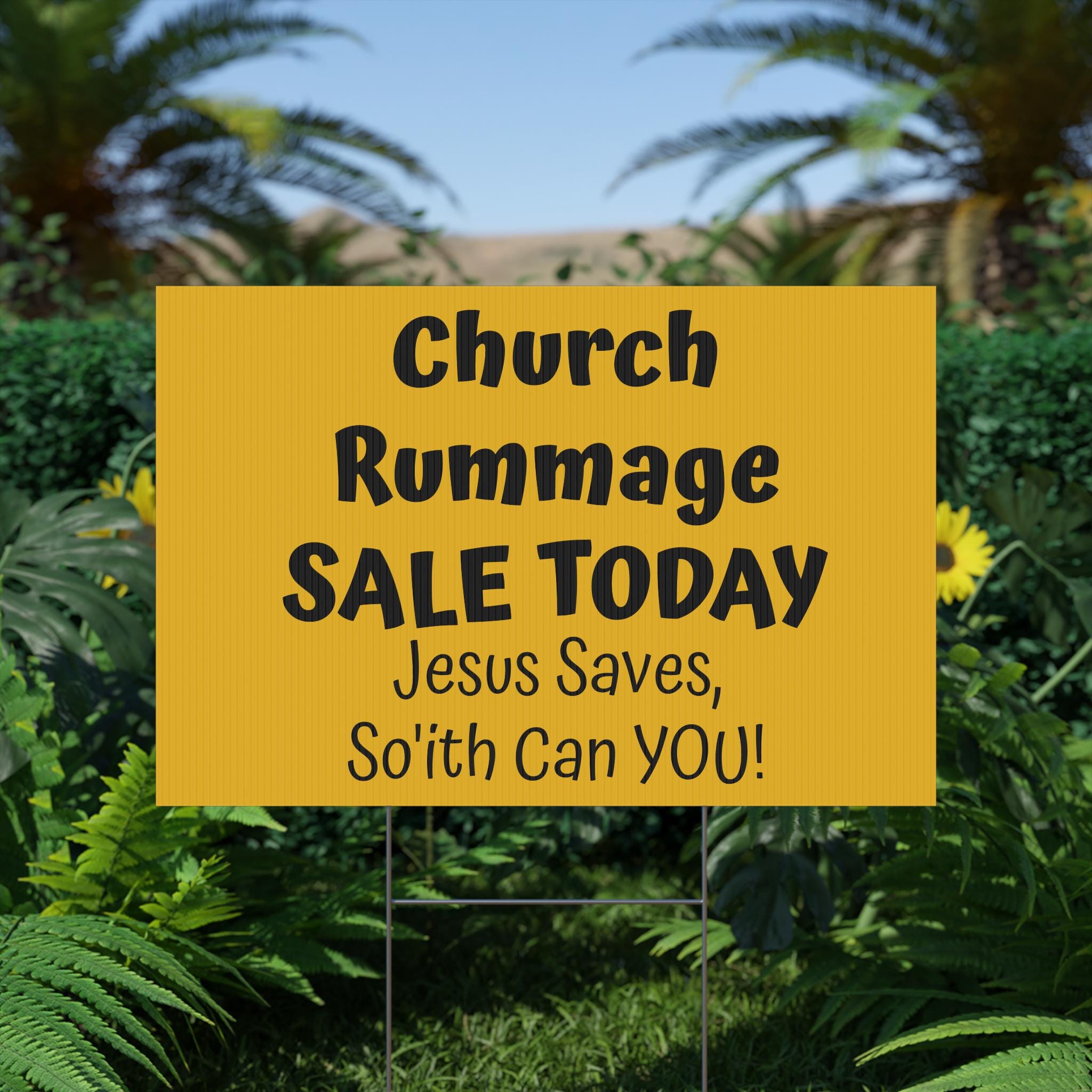 Church Rummage Sale Sign, Shipping Included, Eye-catching, Community ...