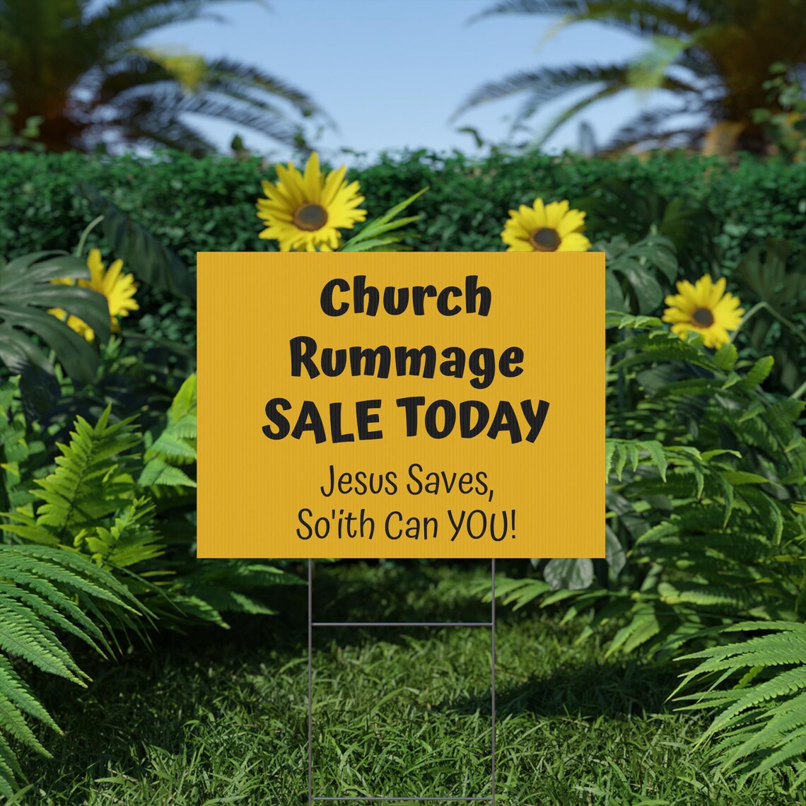 Church Rummage Sale Sign, Shipping Included, Eye-catching, Community ...