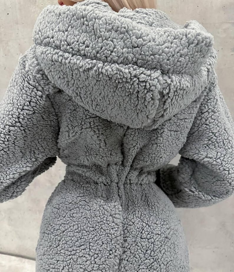 Handmade Teddy Fleece Jumpsuit – Plush Loungewear Romper With Hood - Etsy