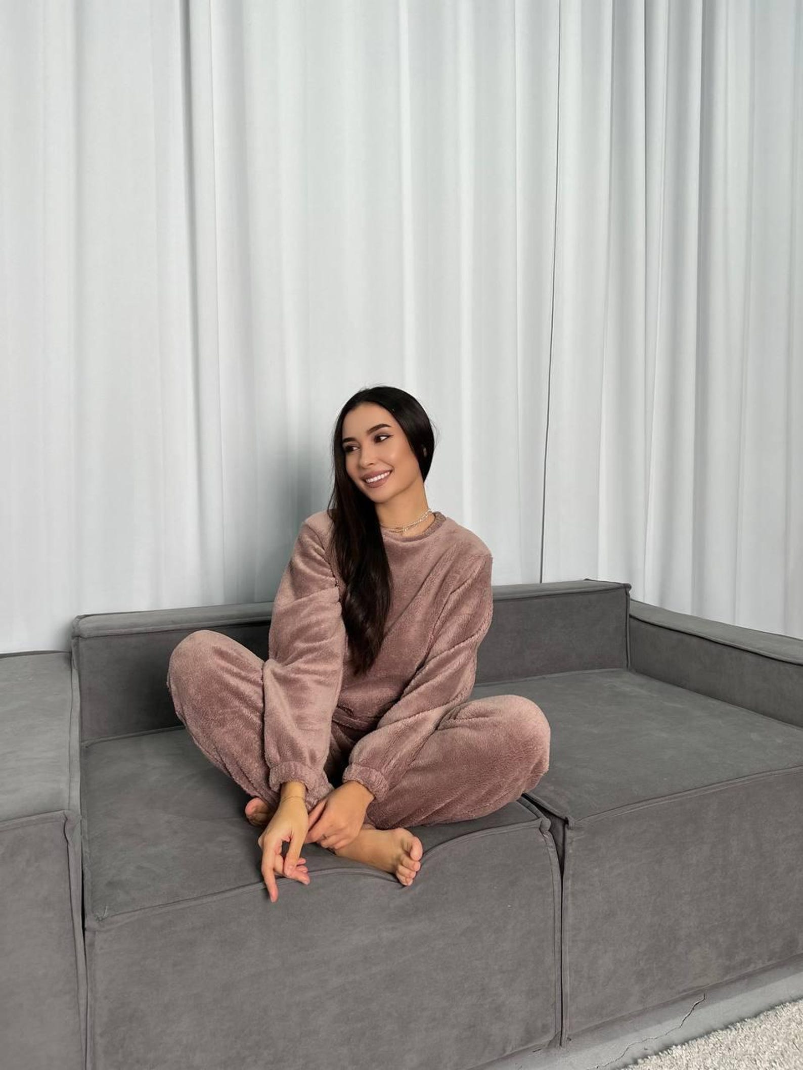 Teddy Fleece Pajama Set – Cozy Loungewear, Christmas Gift for Her - Etsy