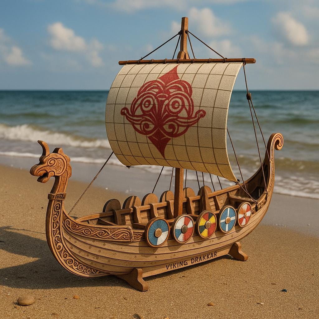 Wooden Viking Ship Model Kit: Battle Dragon DIY Assembly - Etsy