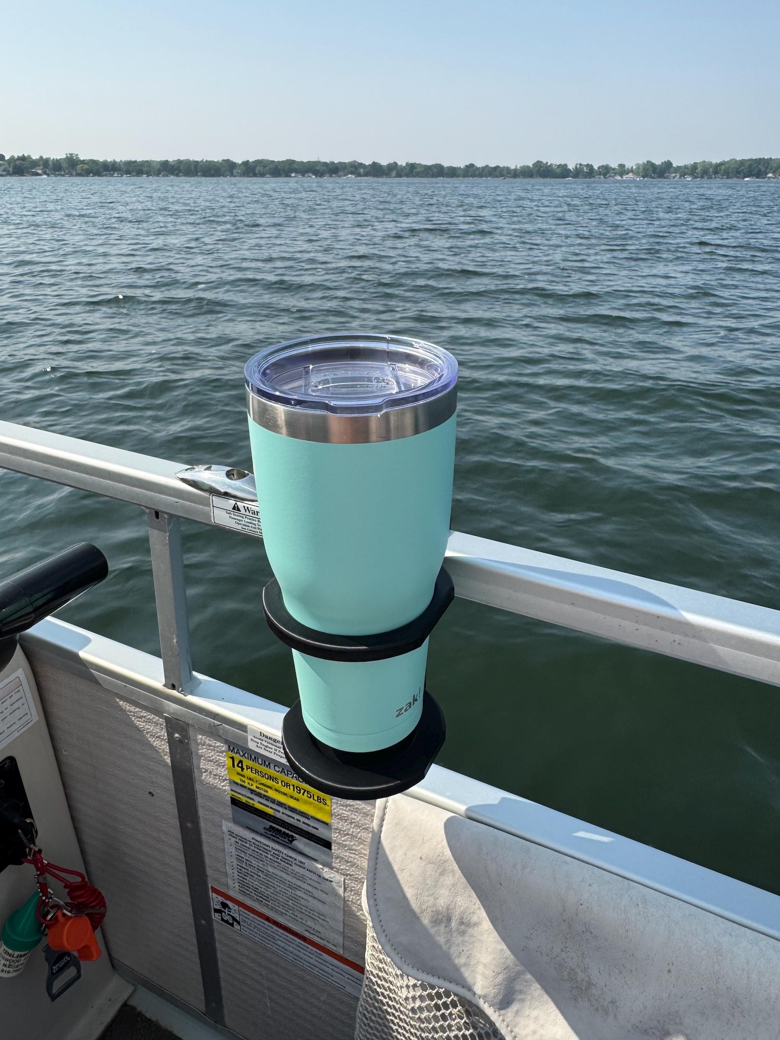 Snap-on Boat Cup Holder for 1.25 & 1.5 Rails | Pontoon Marine Drink ...