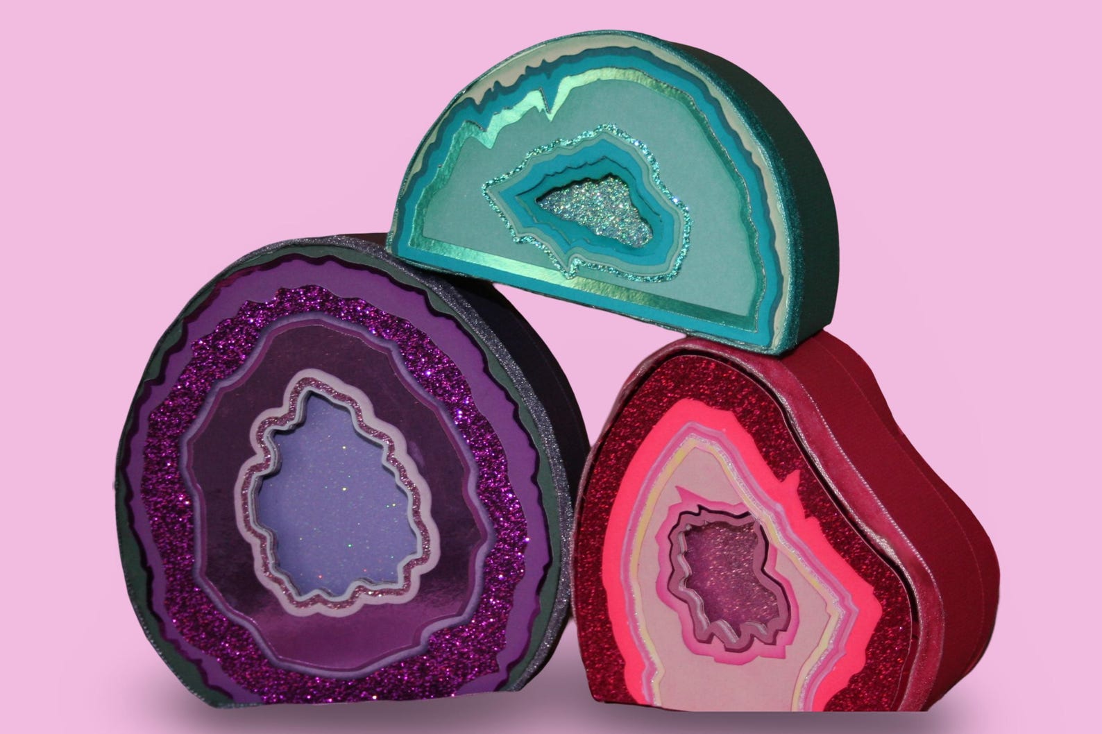 3D Agate Geode Gift Box SVG - Etsy