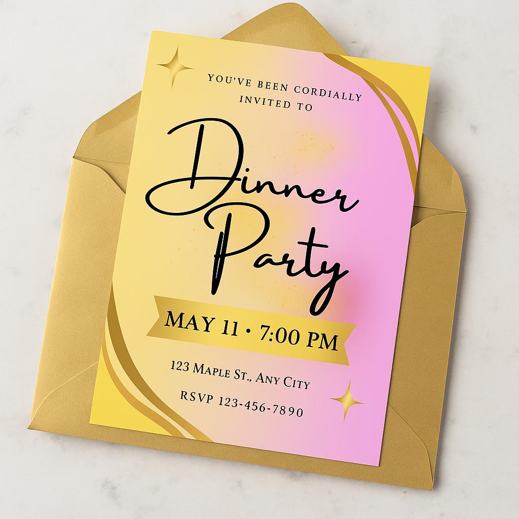 Editable Dinner Menu + Table Setting Template Pack – Canva Download for ...