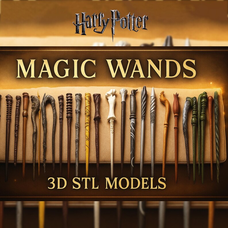 Harry Potter Magic Wand 3D STL File | Wizard Wand Printable | Cosplay ...