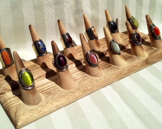 12 Cones Ring Display Wood Ring Display Ring Display - Etsy