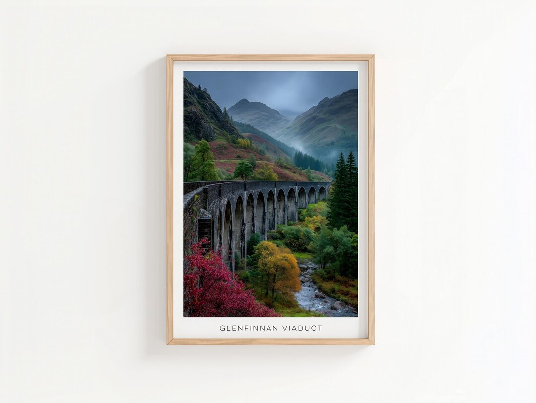 Glenfinnan Viaduct Scotland - Vintage Travel Poster - Harry Potter ...