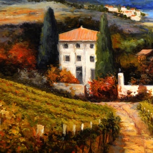 Original Vineyard Painting: French/tuscan/napa Wine Country Scenery - Etsy