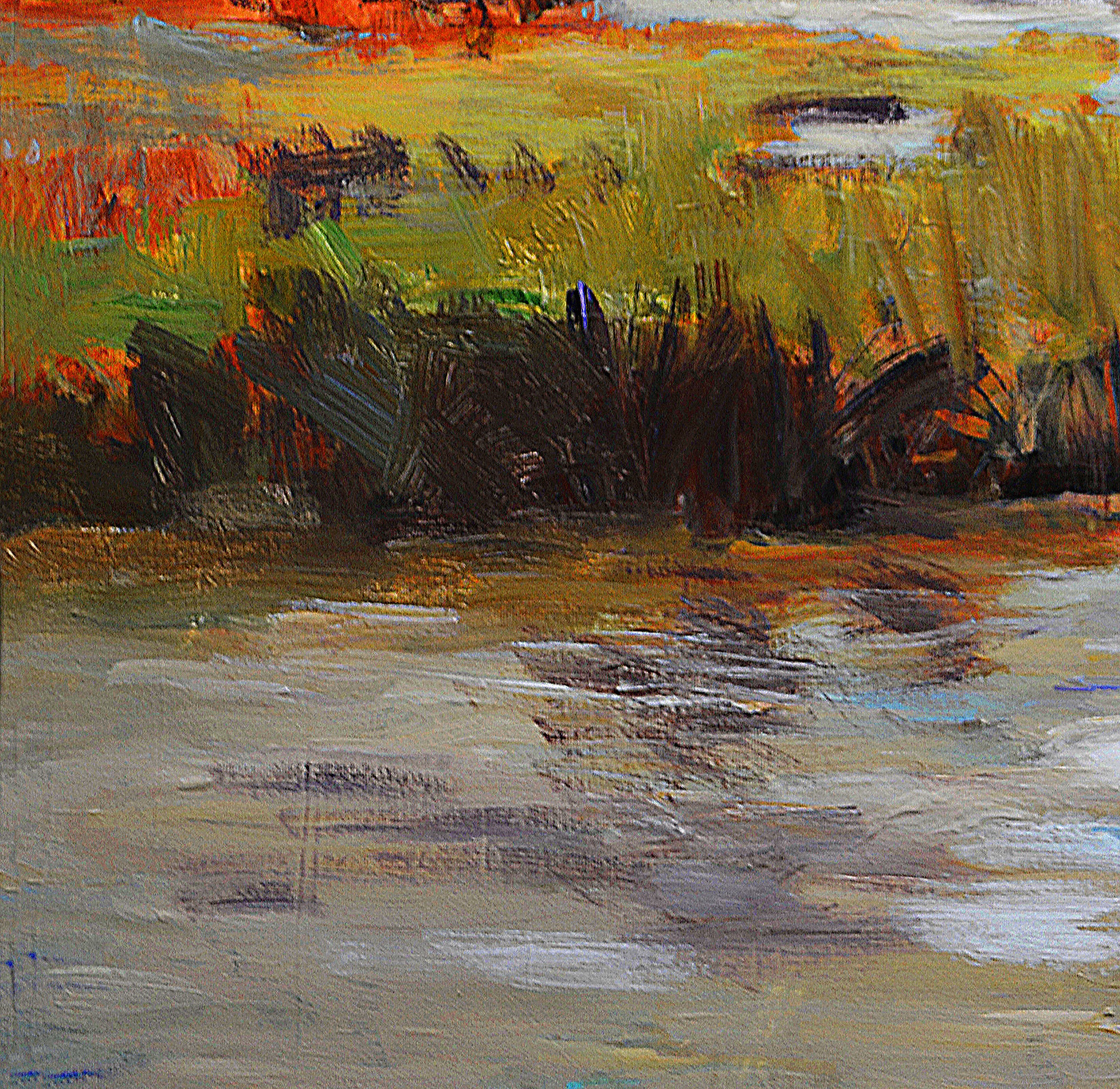 Swamp Landscape Painting: Egrets and Swans, Low Country Art (30in X ...