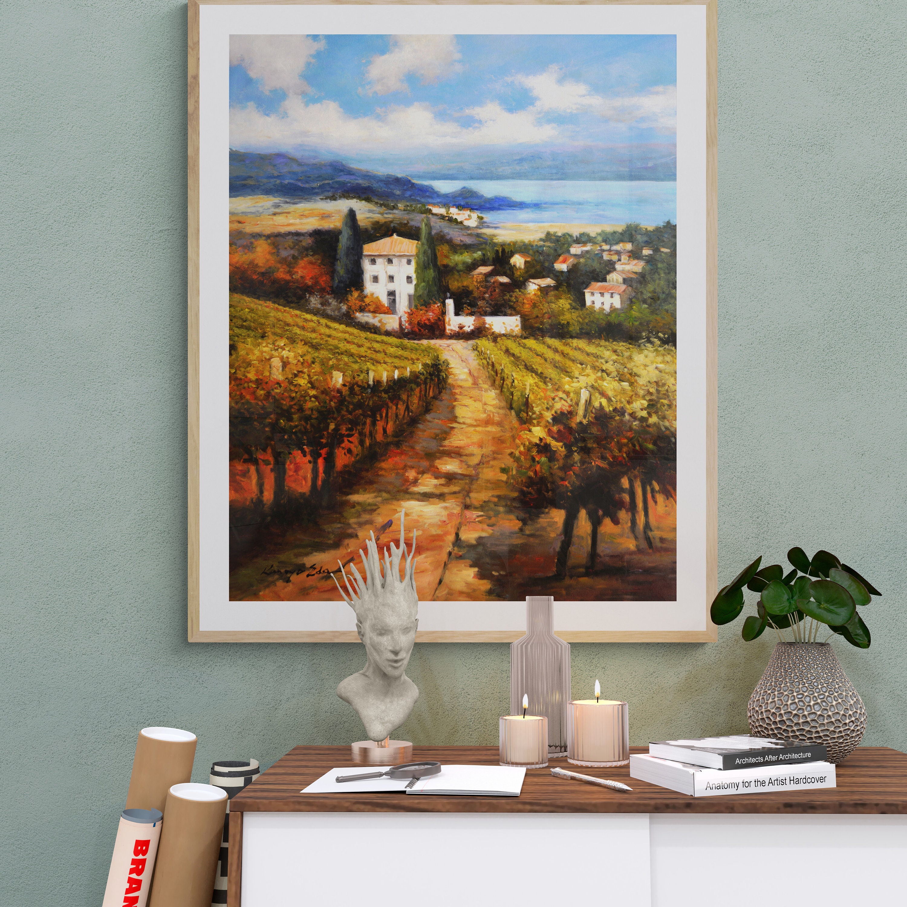 Original Vineyard Painting: French/tuscan/napa Wine Country Scenery - Etsy
