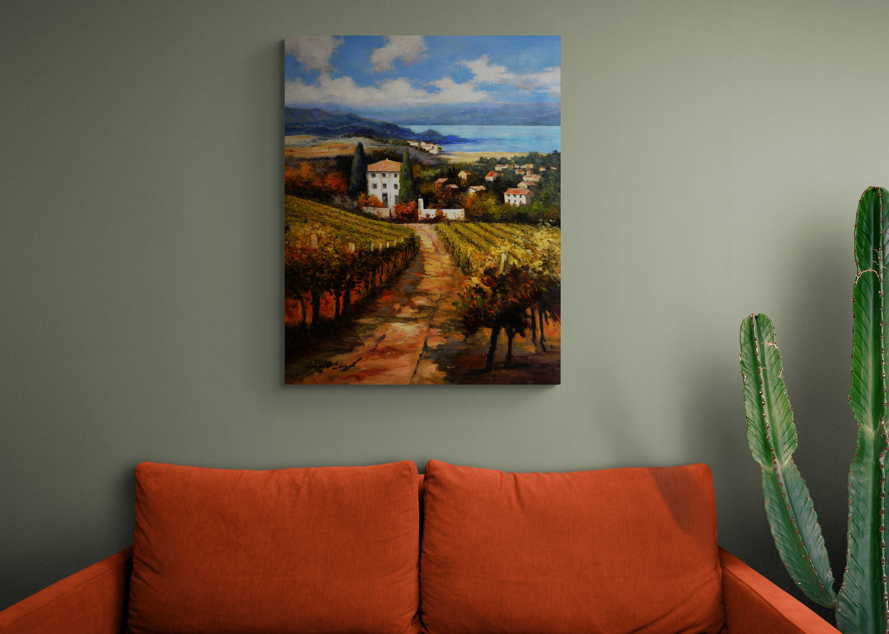 Original Vineyard Painting: French/tuscan/napa Wine Country Scenery - Etsy