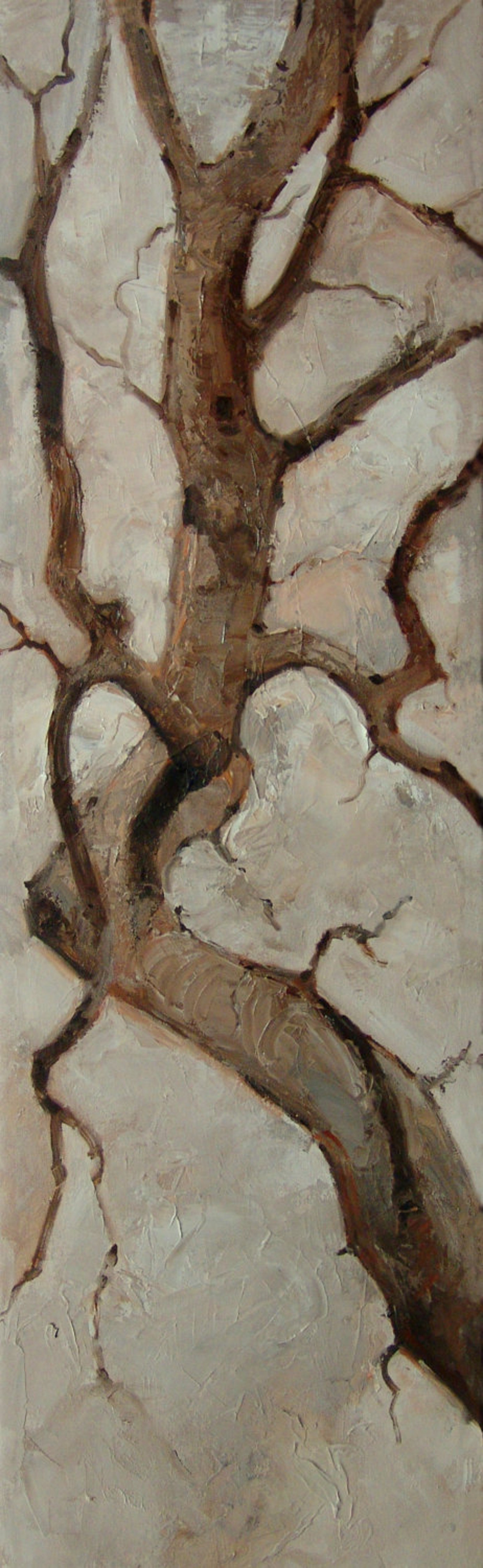 A Pair of Monotone Tree Branches Original Acrylic Paintings on Canvas ...