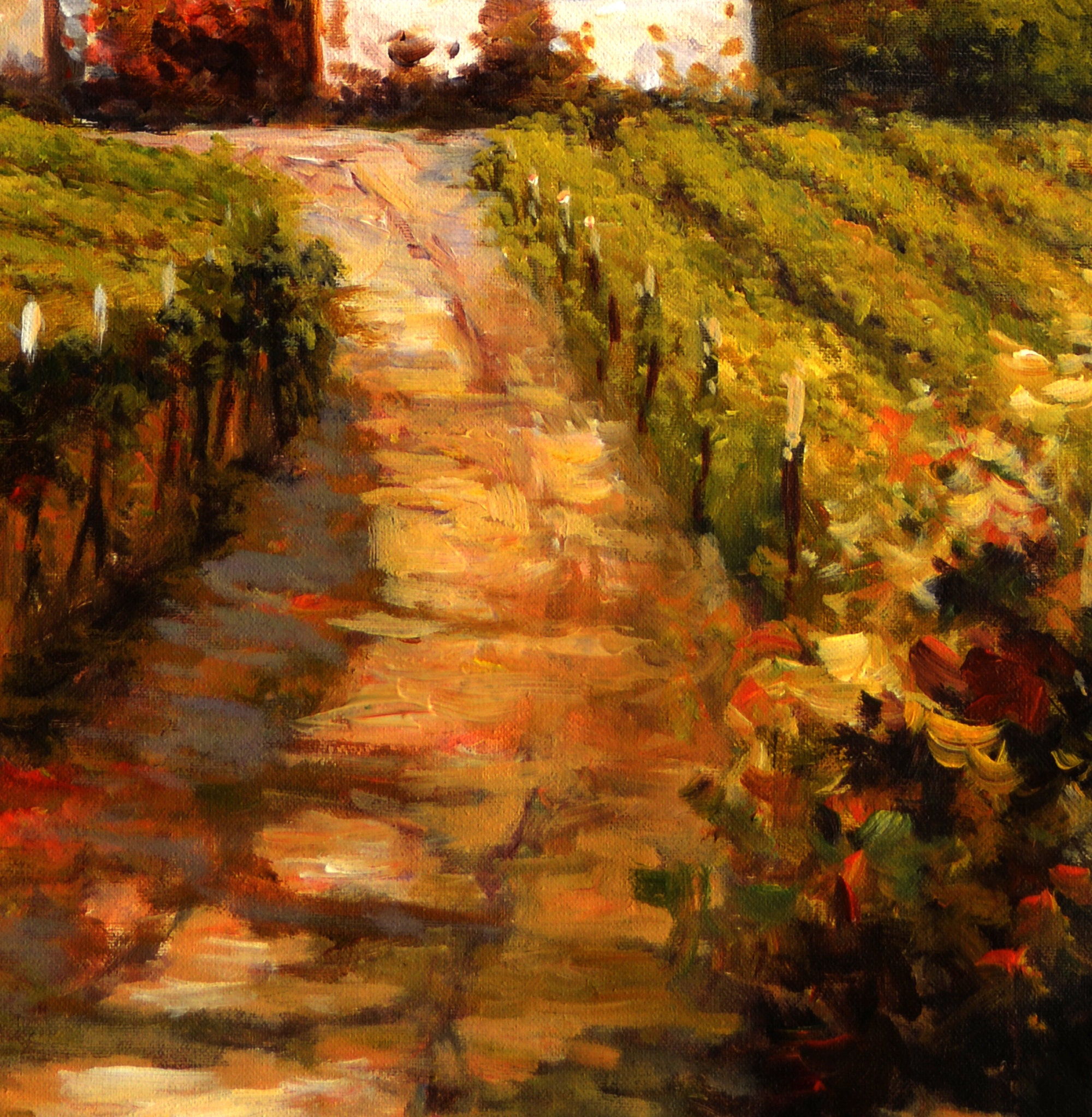 Original Vineyard Painting: French/tuscan/napa Wine Country Scenery - Etsy
