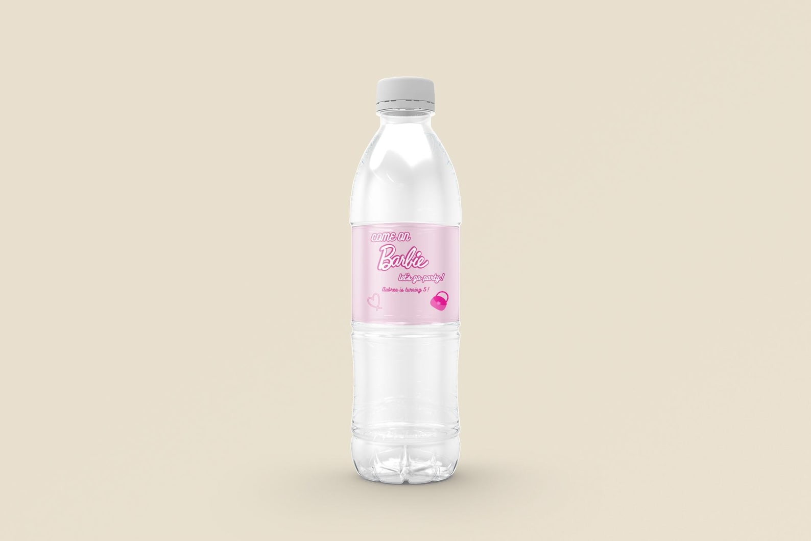 Editable Barbie Water Bottle Labels: Pink Party Decor (digital Download ...
