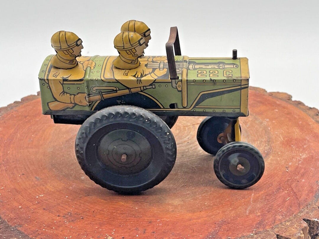 Vintage Marx Made in USA Jouncing Jeep Wind up Tin Litho Toy--76.25 - Etsy