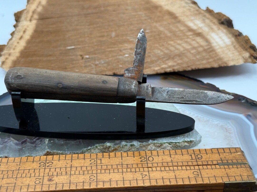 Vintage Swan Works Swell End 2 Blade Jack Knife, Wood Handle--1265.25 ...