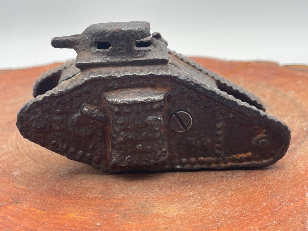 Vintage Cast Iron WW1 Tank "tank Bank Usa" Patent 1915 - Etsy