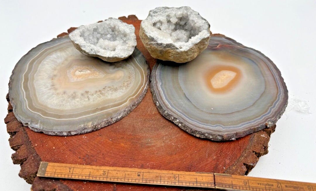 Sliced Geode/rock Specimens and One Split Geode--615.25 - Etsy