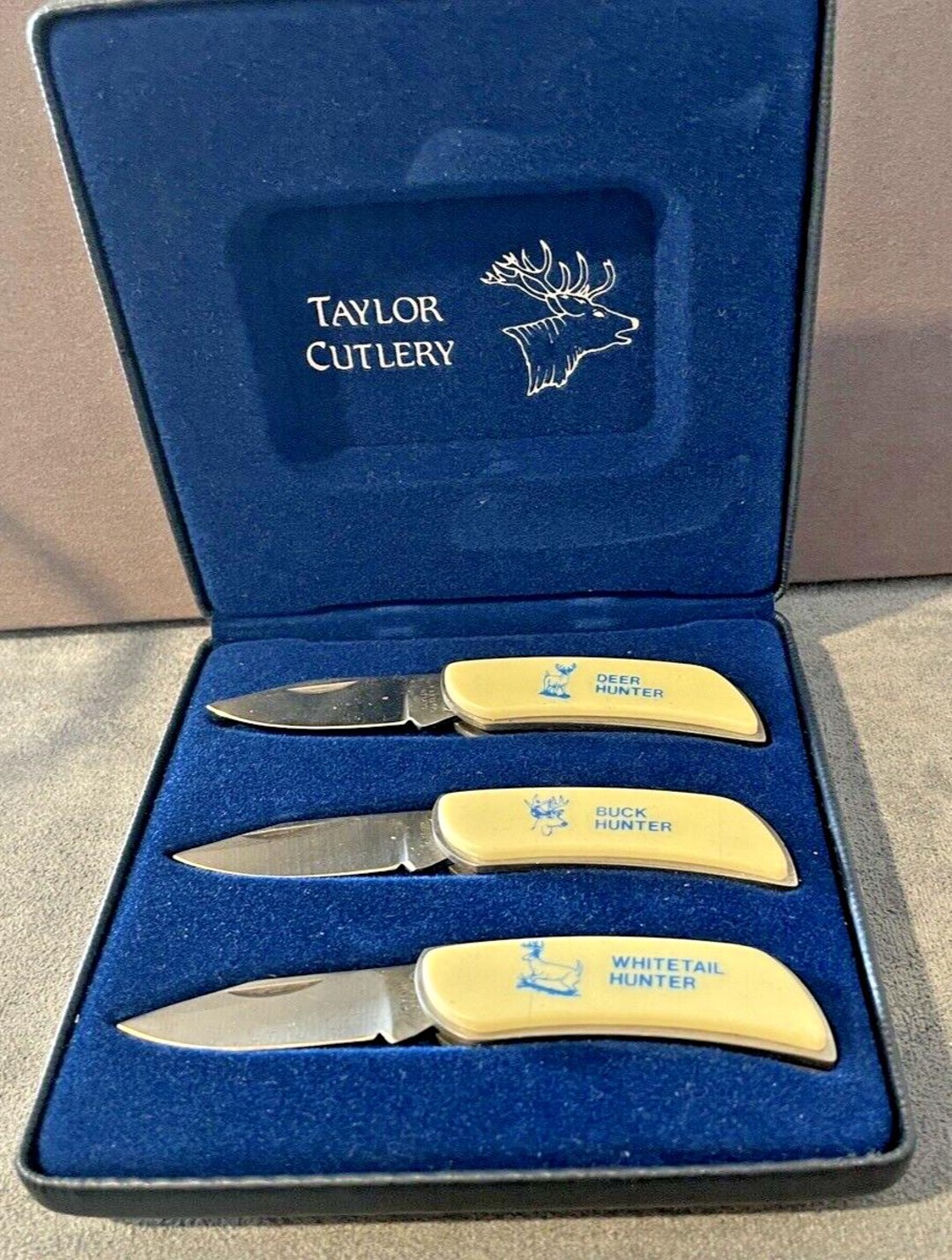 Taylor Cutlery 1980'S 3 Knife Deer Hunters Box Set--3345.23 - Etsy