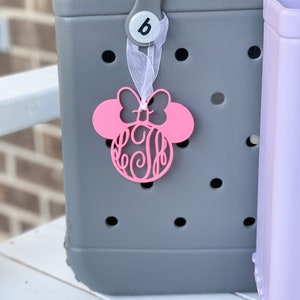 Mickey Minnie Monogram Bag Tags, Mickey Bogg Bag Tag, Monogram Mickey ...