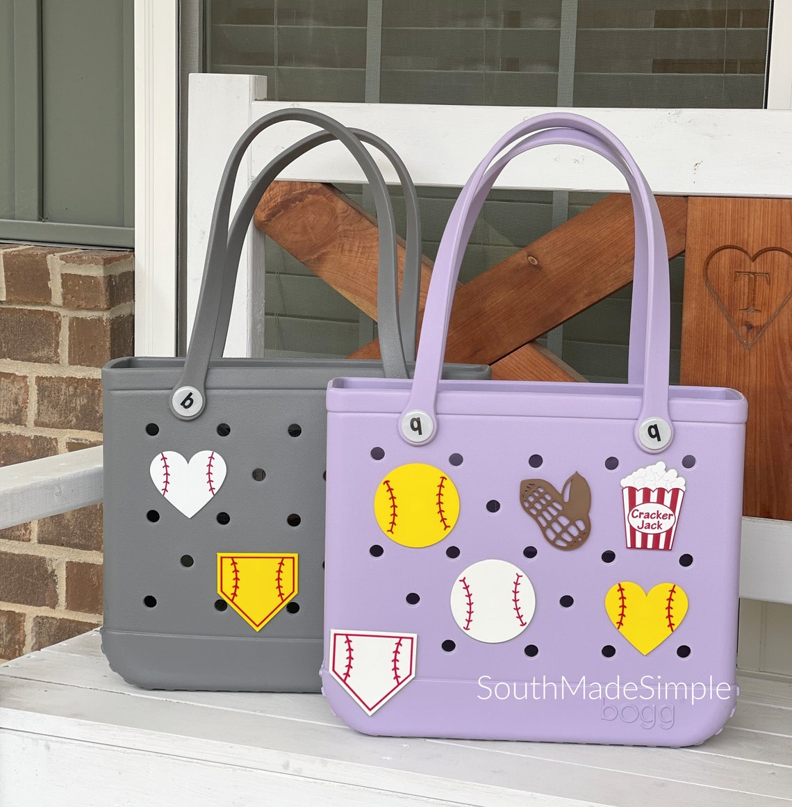 Baseball Softball Bogg Bag Charms, Ballpark Bogg Bag, Bogg Bag Buttons ...