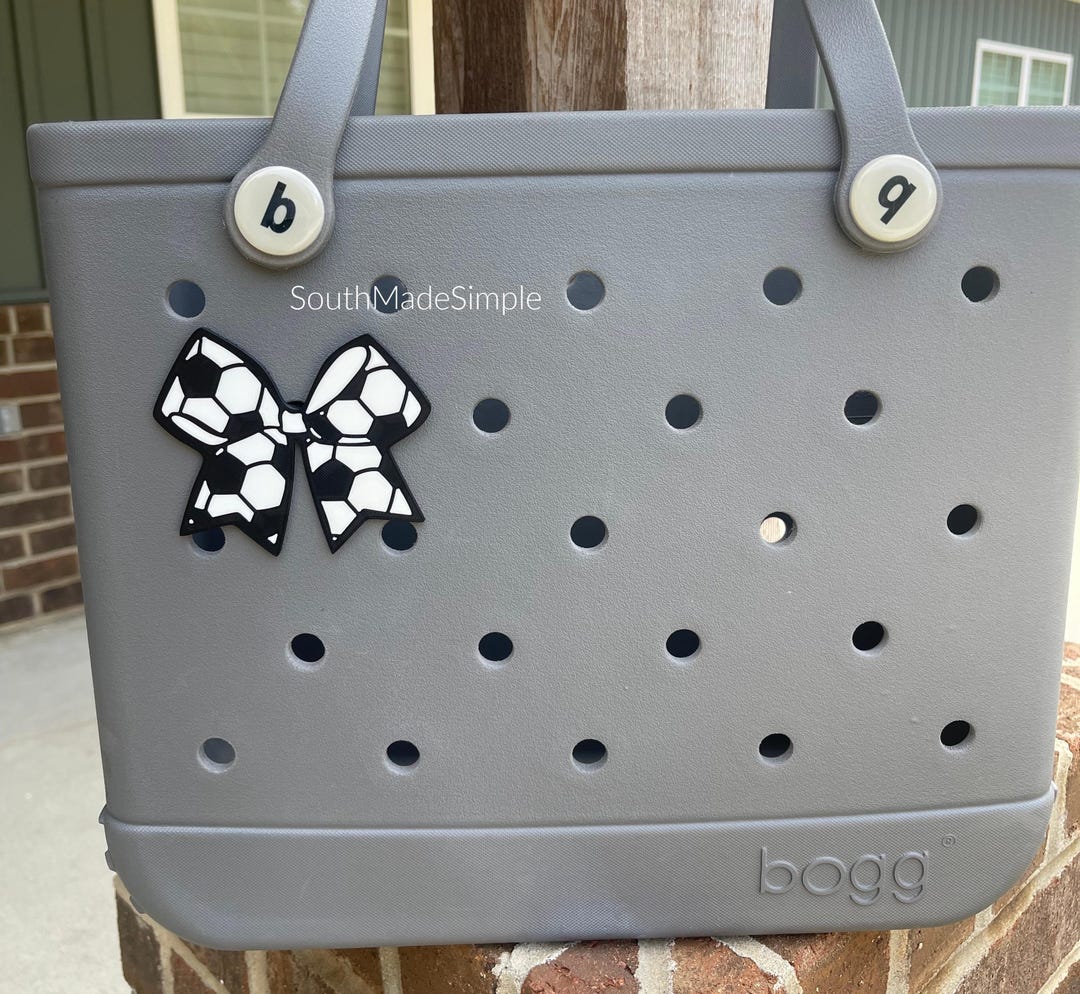 Soccer Bow Ribbon Bogg Bag Charm, Soccer Bogg Bag Accessories, Bogg Bag ...