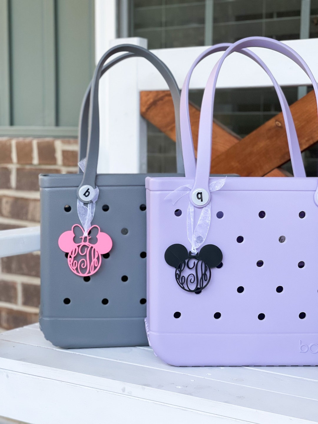 Mickey Minnie Monogram Bag Tags, Mickey Bogg Bag Tag, Monogram Mickey ...