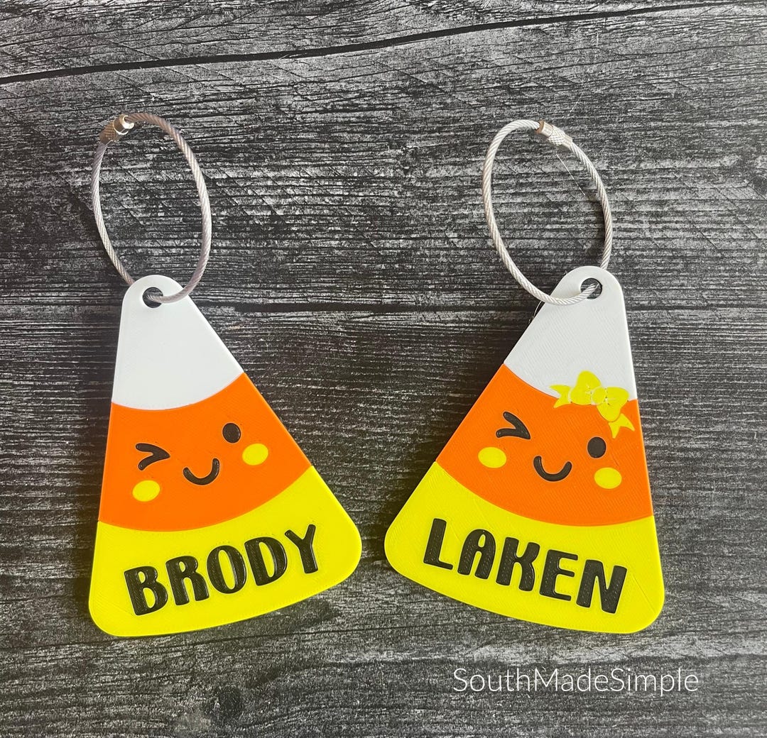 Candy Corn Halloween Bag Tags, Custom Halloween Treat Bag Tags, Boo ...