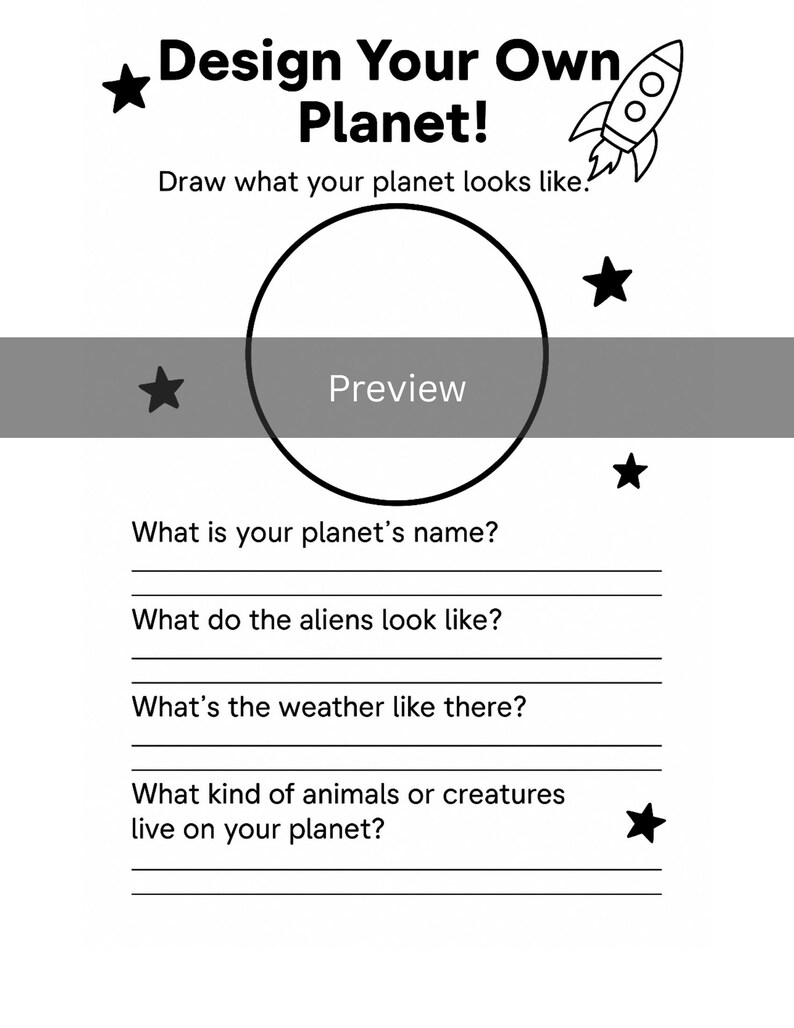 Space Activity Pack for Kids – Printable Worksheets With Word Search ...