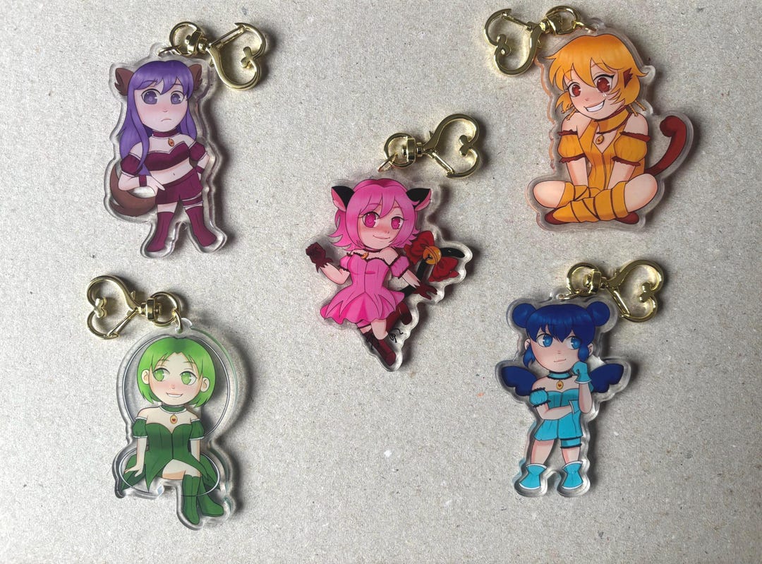 Tokyo Mew Mew Charms | Magical Girl Anime | Acrylic Keychain | Anime ...