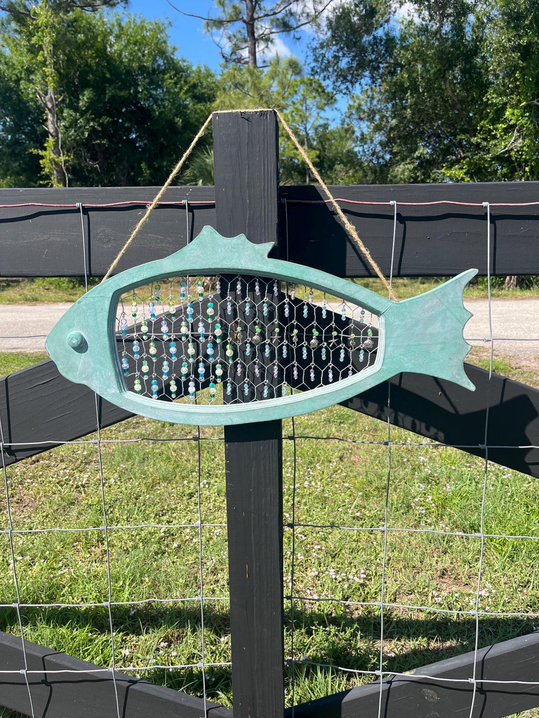 Chicken Wire Fish Suncatcher - Etsy