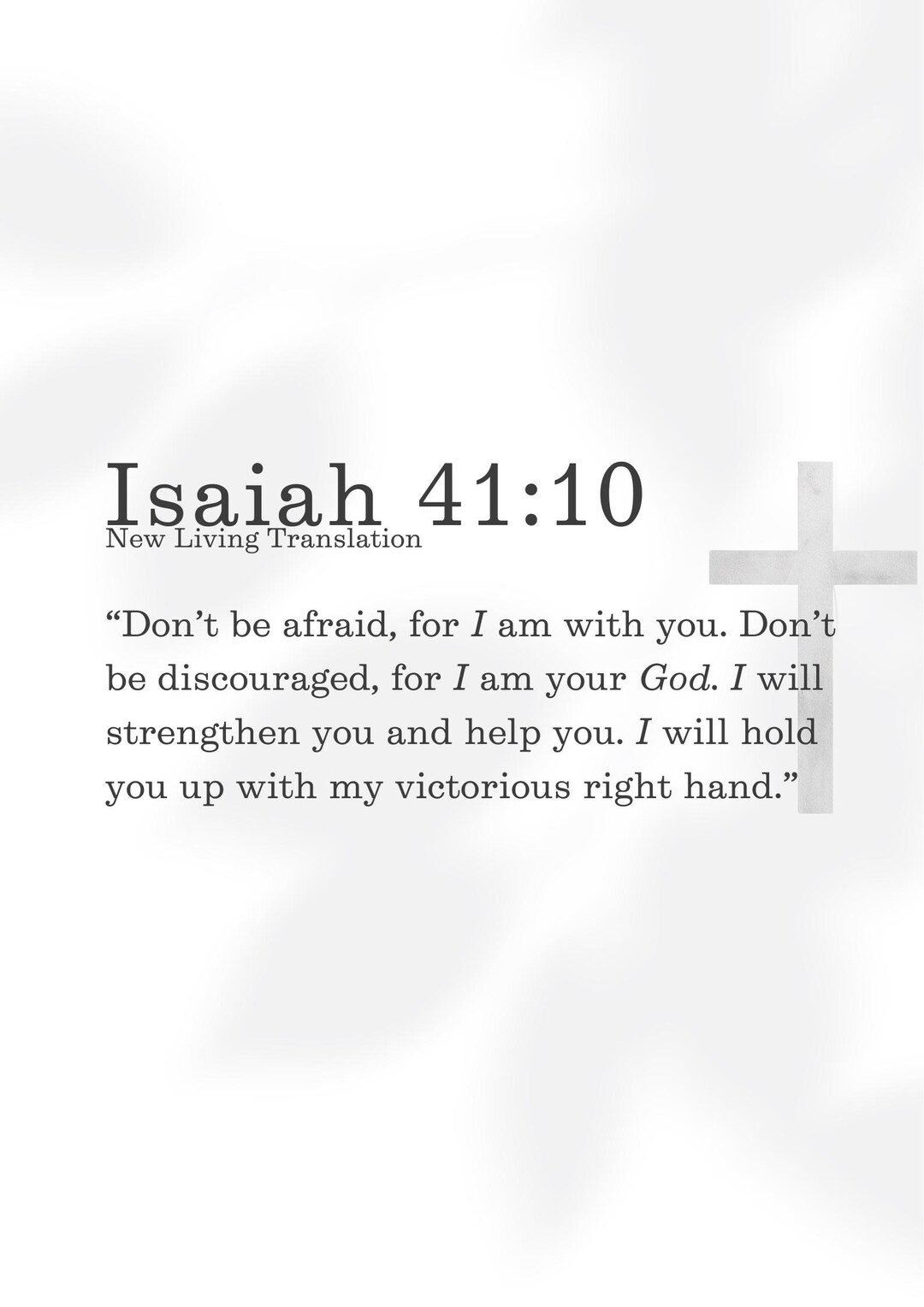 Isaiah 41:10 Printable Wall Art • “don't Be Afraid, for I Am With You ...