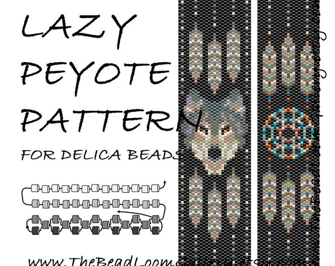 Lazy Peyote Pattern / 2-thread Peyote / Odd Peyote Pattern - LP-15 - 4 ...