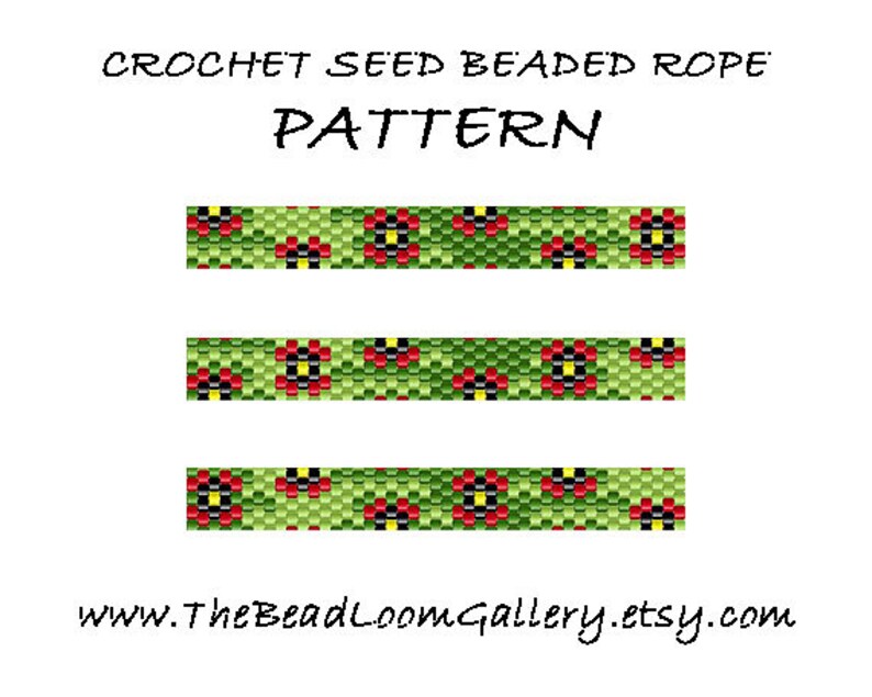 Beaded Rope Pattern PDF File Crochet Seed Beaded Rope - Etsy