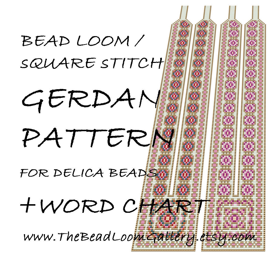 Bead Loom / Square Stitch Gerdan Beading Patterns - 5 Variations ...