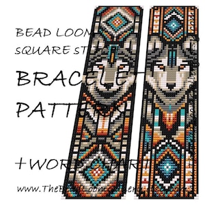 Bead Loom / Square Stitch Cuff Bracelet Beading Patterns - 5 Variations ...
