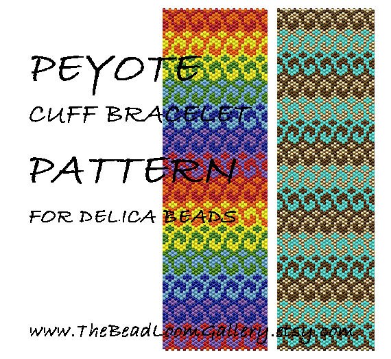 Peyote Cuff Bracelet Pattern Vol.27 - PDF File PATTERN - Etsy
