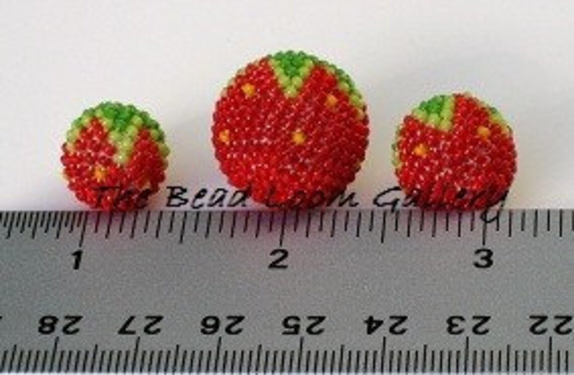 Beaded Bead TUTORIAL - Strawberry - Crochet Seed Beaded Beads - PDF ...