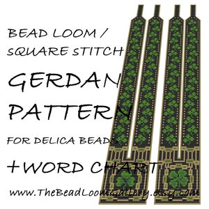Bead Loom / Square Stitch Gerdan Beading Patterns - Celtic Clover Leaves - 5 Variations ...