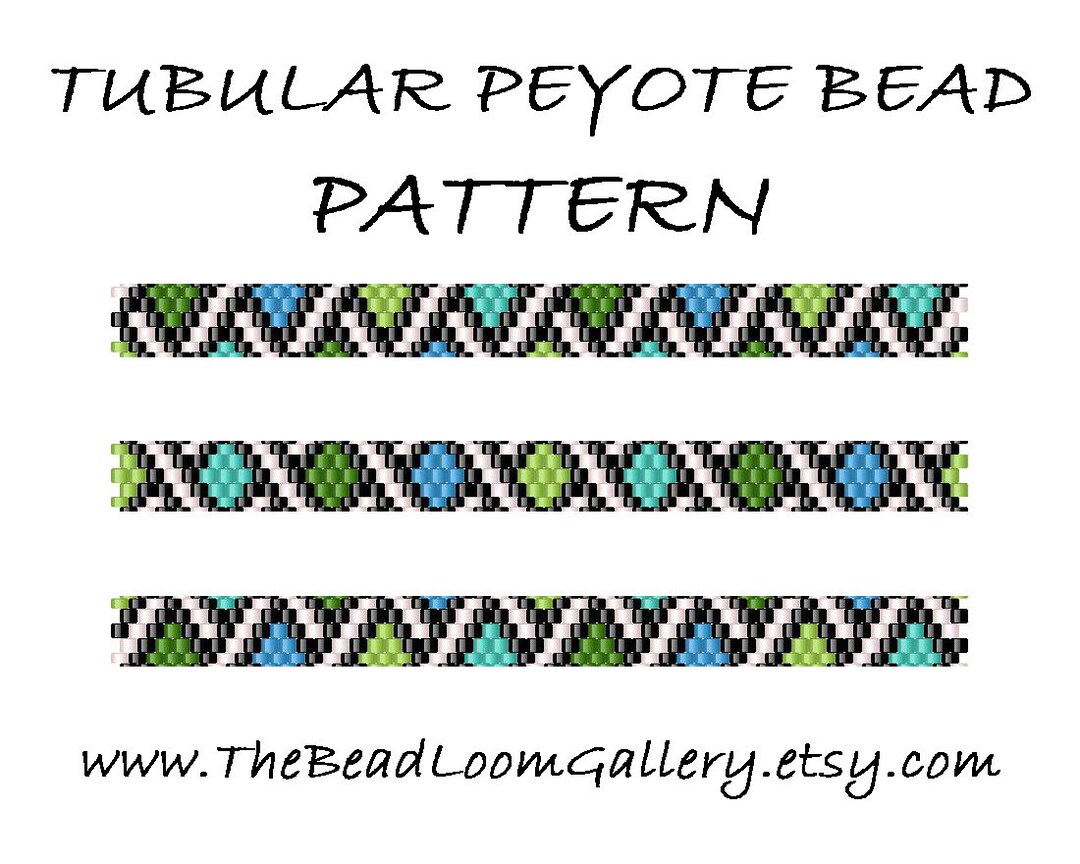 Tubular Peyote Bead PATTERN - Vol. 20 - 5 Variations - PDF File PATTERN ...