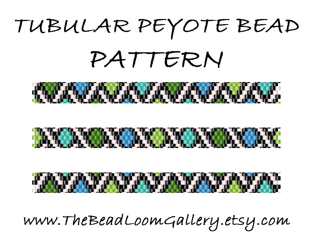 Tubular Peyote Bead PATTERN - Vol. 20 - 5 Variations - PDF File PATTERN ...
