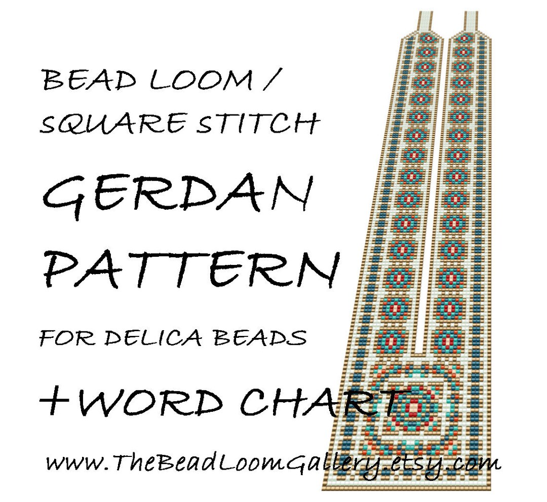 Bead Loom / Square Stitch Gerdan Beading Patterns - 5 Variations ...