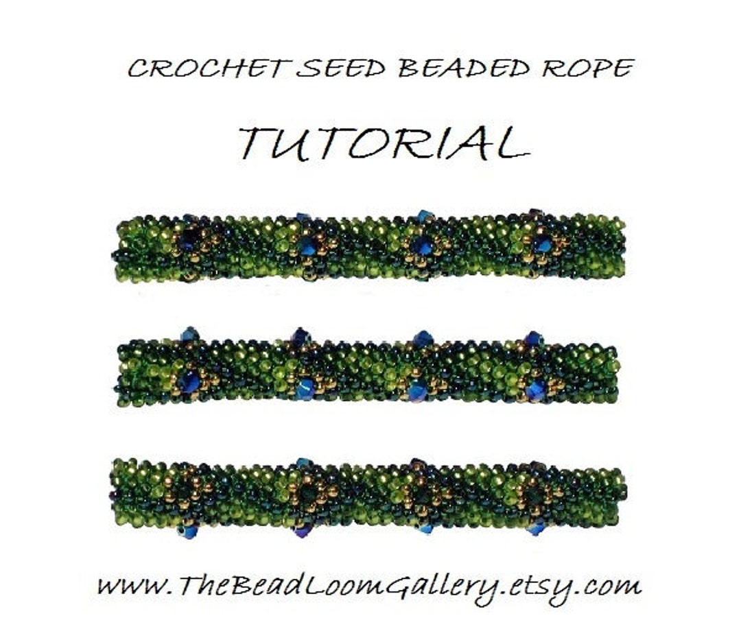 Beaded Rope Pattern PDF File Tutorial Crochet Seed Beaded - Etsy