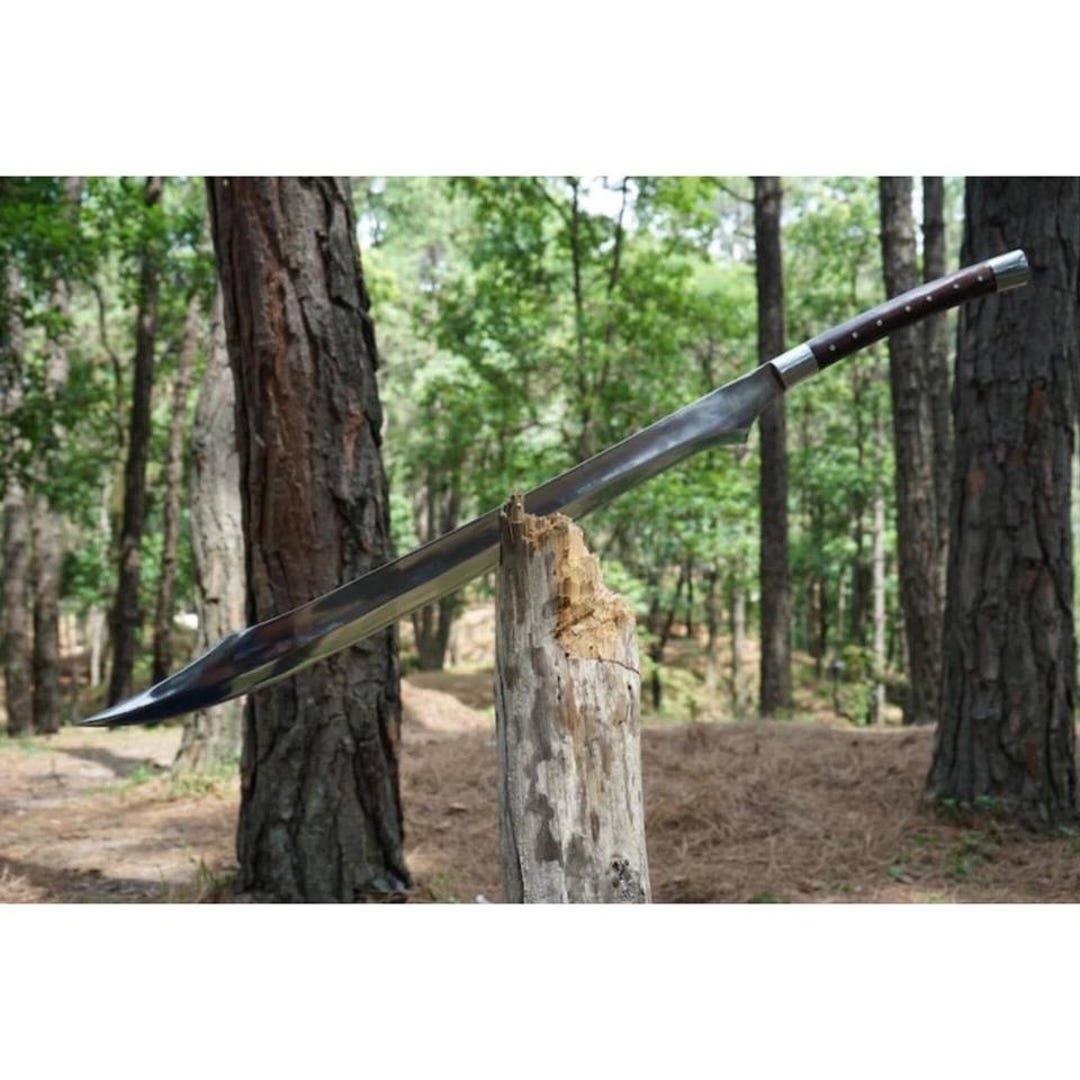 Handmade Carbon Steel Scimitar: Viking Sword With Leather Sheath - Etsy