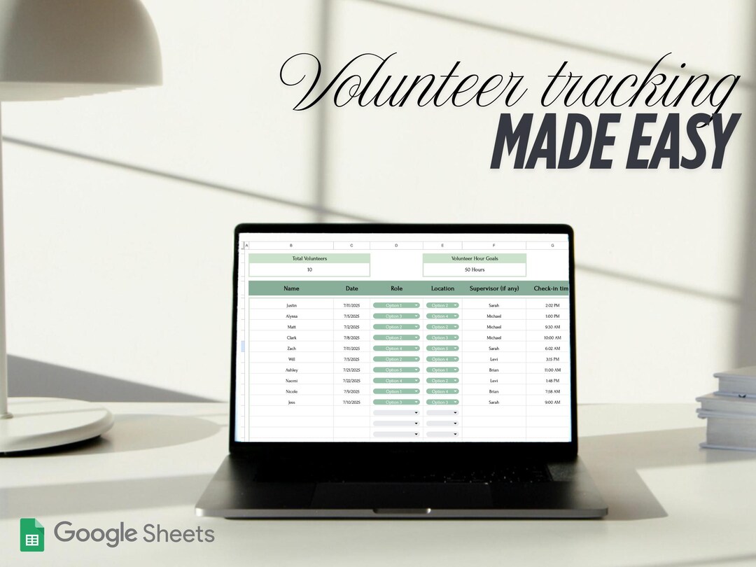 Volunteer Tracker - Template to Log Volunteer Hours & Keep Record of ...