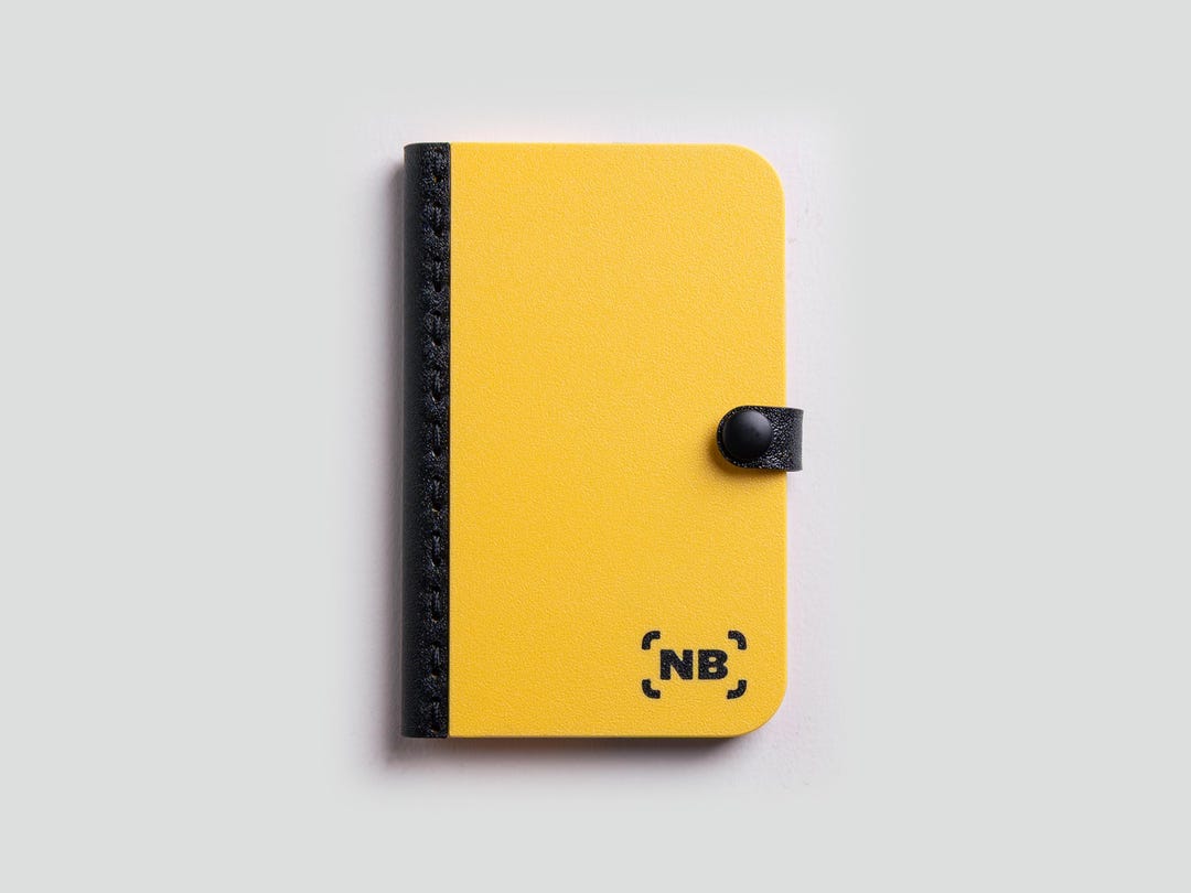 Yellow & Black Notebunker | 3D Printed Pocket Memo Notebook Hardcover ...
