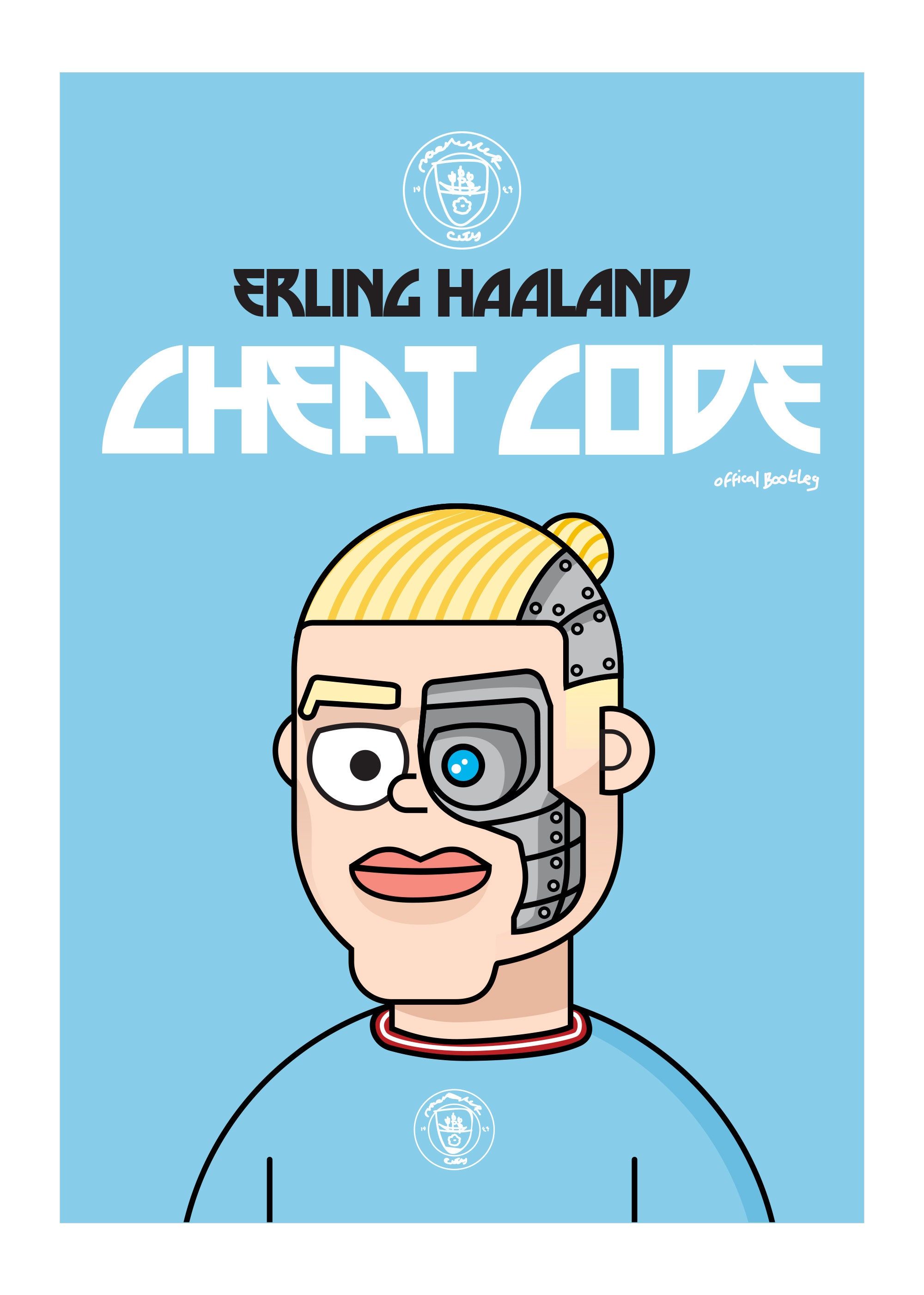 Erling Haaland Cheat Code Manchester City A3 Wall Art Poster: 12x17 - Etsy